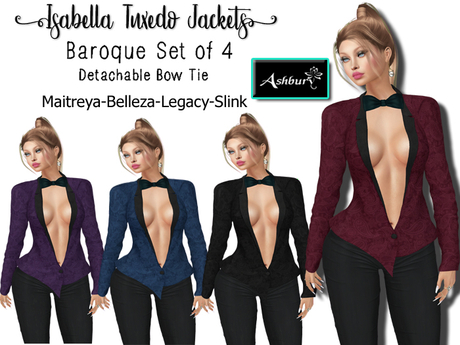 Second Life Marketplace - [ASHBURY] Isabella Jackets-BAROQUE SETS (ADD ME)
